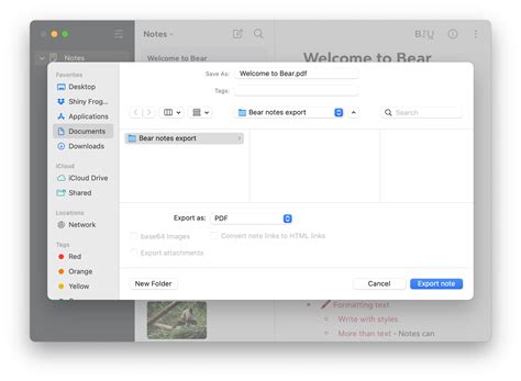 Export Notes In Different Formats