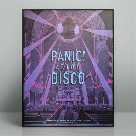 Panic At The Disco Concert Poster Milwaukee Wisconsin Rock On Paper