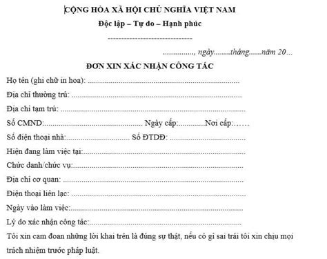 Mẫu giấy xác nhận công tác mới nhất năm 2022 Hướng dẫn cách viết mẫu