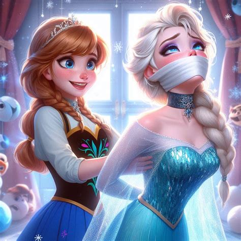 Elsa Getting Tied By Anna Ai Generated By Sebodude On Deviantart