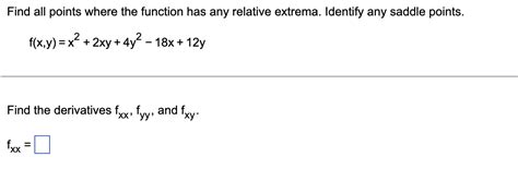 Find All Points Where The Function Has Any Relative