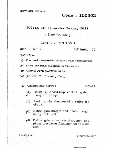 control system pyq 2021 pdf