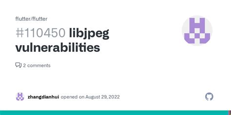 Libjpeg Vulnerabilities · Issue 110450 · Flutterflutter · Github
