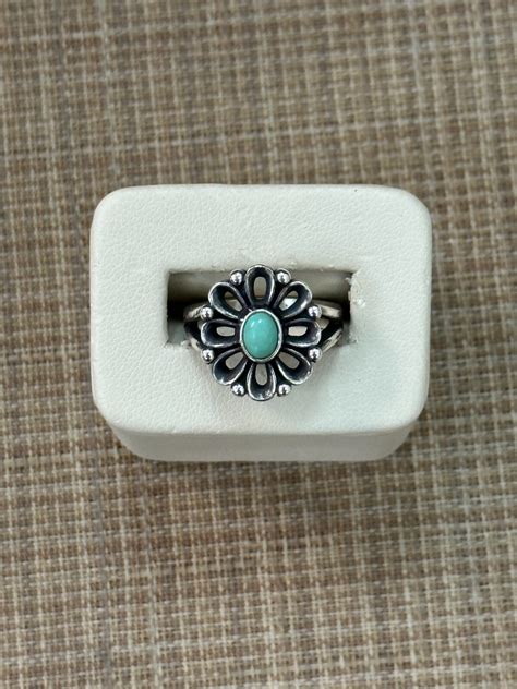 James Avery Silver De Flores Turquoise Flower Ring Si… Gem