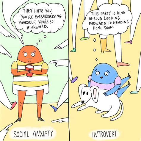 The Difference Between Social Anxiety And Introversion In 4 Comics