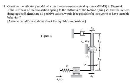 Solved 4 Consider The Vibratory Model Of A