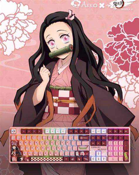 Akko Demon Slayer Kamado Nezuko Computer Keyboard Pc Laptop Usb Type C Computers And Tech
