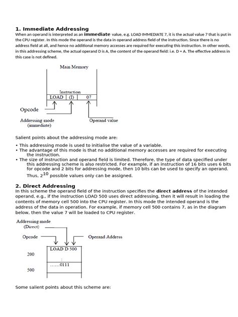 Cpu Addressing Modes Explained Pdf Central Processing Unit Computing