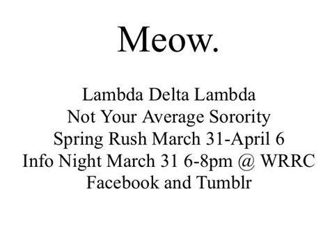 Lambda Delta Lambda Sisterhood Join Us For Rush Week
