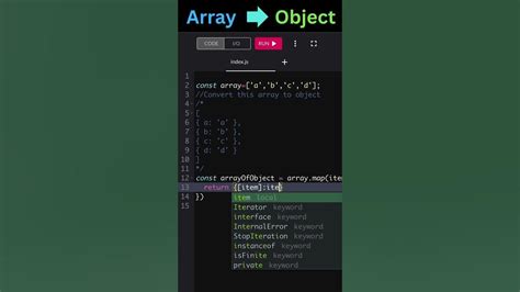 how to convert array to array object in javascript javascript coding youtube