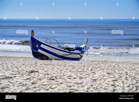 Fishing Boat Praia De Mira Mira Beach Mira Portugal Europe Stock Photo Alamy