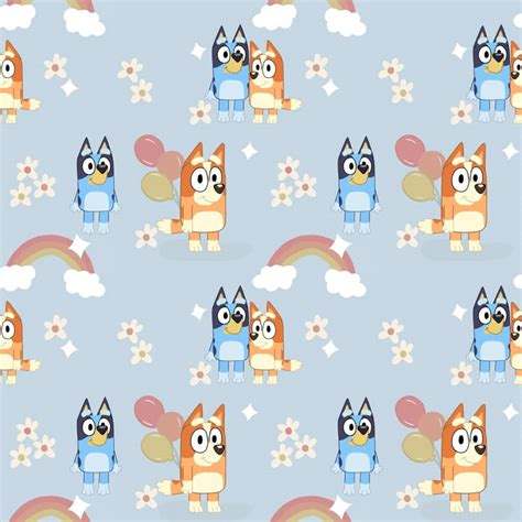 Bluey Seamless Designsubliminationcontinous Pattern Etsy Cute