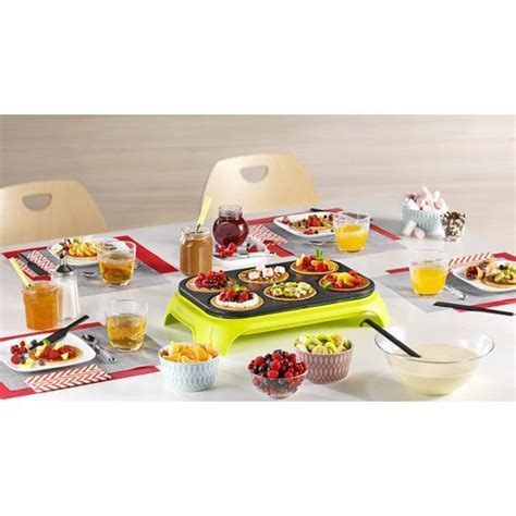 Tefal Crêpière Party Colormania PY5593 - 6 empreintes (12cm) - 1000W ...