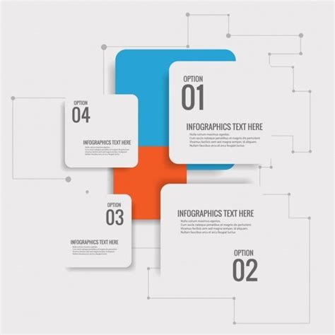 Free Vector Modern Infographic Squares Infographic Design Template Infographic Graphic