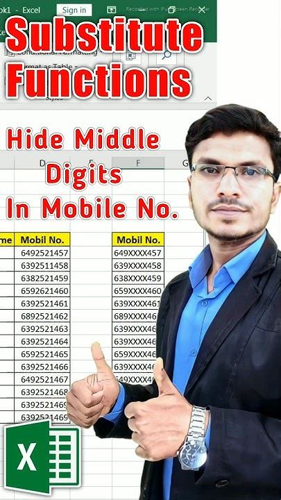 Substitute Function In Excel ।। Ms Excel Shortsytshortsyoutubeshorts