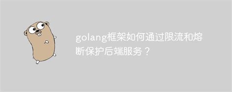 Golang框架如何通过限流和熔断保护后端服务? 叮当号 Golang框架如何通过限流和熔断保护后端服务? 叮当号