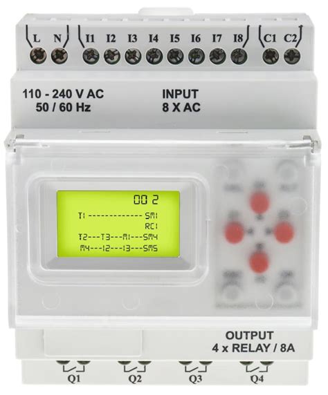 rs pro rs pro logic module 8 inputs 4 outputs digital relay modbus networking computer