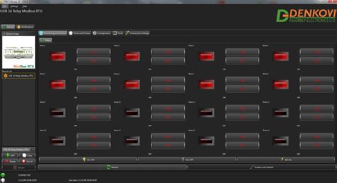 Usb 16 Relay Module Modbus Rtu Timers Din Rail Box Denkovi A E Ltd