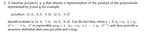 Solved Any Polynomial Ao 21 X A2 X2 An • X