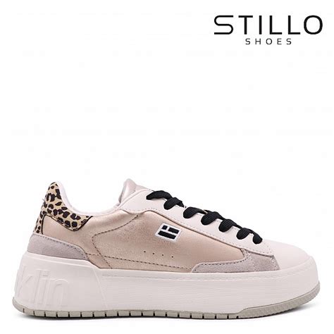 D Franlkin модни сникърси в бежово и зластисто 45558