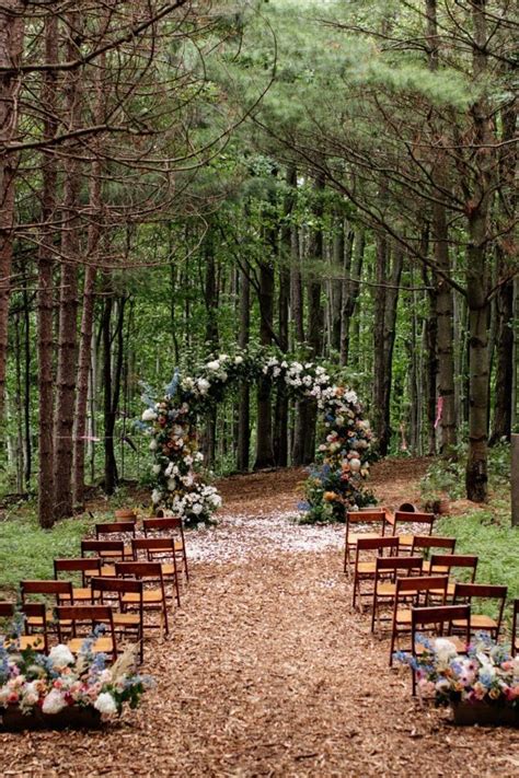 Wedding In Trees Outside Forest Wedding Simple Woods Wedding Forest