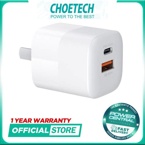 Choetech USB C PD W Wall Charger USB Type C Power Delivery PPS QC PD Lazada PH