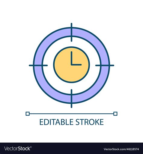 Focus Time Rgb Color Icon Royalty Free Vector Image