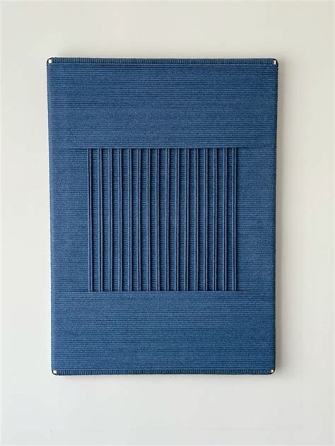 Textile Wall Art Cotton Cord On The Wooden Frame 50x70 Cm Ricamo Su Carta Arte Astratta