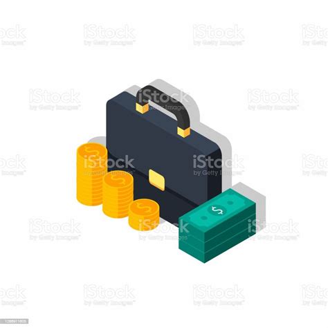 서류 가방 달러 머니 현금 아이콘 골드 동전 스택 왼쪽 보기 아이콘 벡터 등등 측정 0명에 대한 스톡 벡터 아트 및 기타 이미지 0명 개념 개념과 주제 Istock