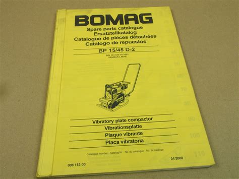 Bomag BP15/45D-2 Vibrationsplatte Parts List Ersatzteilliste Pieces ...
