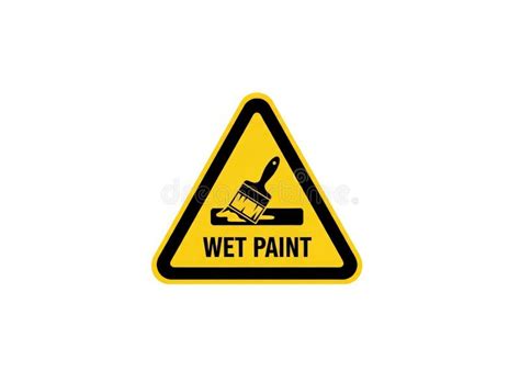 Wet Paint Warning Sign Stock Illustrations 1179 Wet Paint Warning