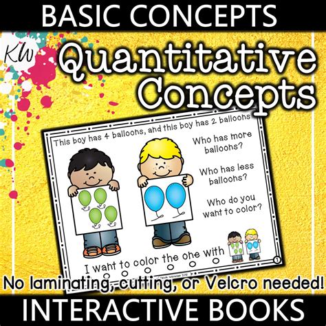 Quantitative Concepts Speech Therapy Worksheets And Activities