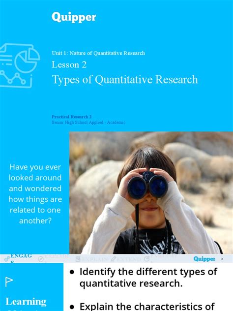 Final Ppt Pr2 11 12 Q1 0102 Unit 1 Lesson 2 Types Of Quantitative Research Pdf