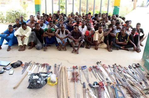 Police Arrest Suspected Criminals In Kano Recover Dangerous Weapons Illicit Drugs And