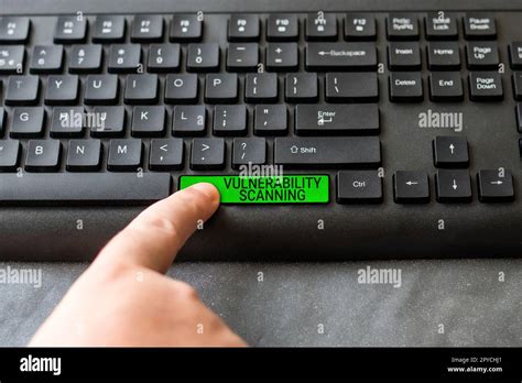 Text Caption Presenting Vulnerability Scanning Word Written On
