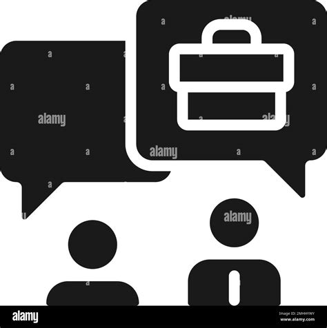Job Interview Black Glyph Icon Stock Vector Image And Art Alamy