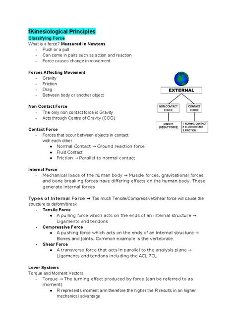 Functional Anatomy Lecture Fkinesiological Principles Classifying