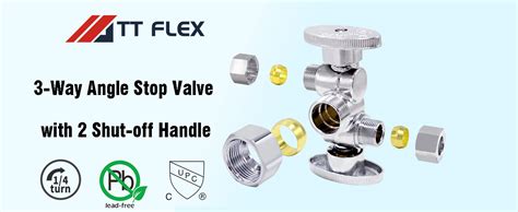 Ttflex 14 Turn Dual Compression Outlet Angle Stop Valve With 2 Shut