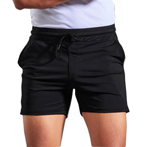 Ylsdy Fashion Mens Solid Athletic Gym Shorts Cotton Jogger Workout