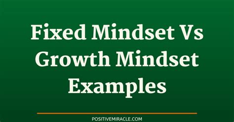 11 Best Fixed Mindset Vs Growth Mindset Examples