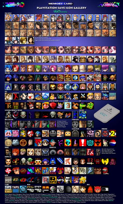 Playstation Ps1 Memory Card Save Icons By Vgcartography On Deviantart