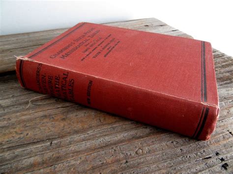 Chamberss Seven Figure Mathematical Tables By James Pryde 1941 Great Britain Antique Math Book