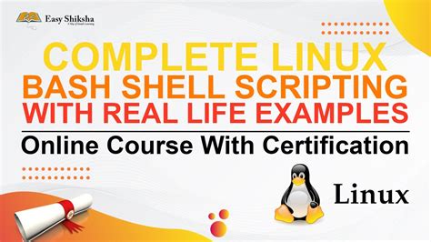 Complete Linux Bash Shell Scripting With Real Life Examples Online Course With Certificate