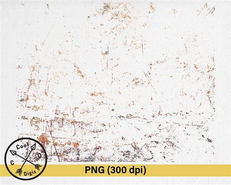 Grunge Rust Texture PNG Overlay Effect Light Brown Rusty Etsy