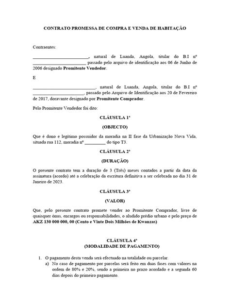 Contrato Promessa De Compra E Venda Pdf Arbitragem Justiça