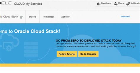 Oracle Cloud Solutions News Cloud Stack Manager Console