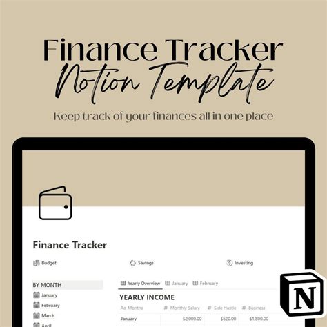 Notion Finance Tracker Template Notion Budget Tracker Money