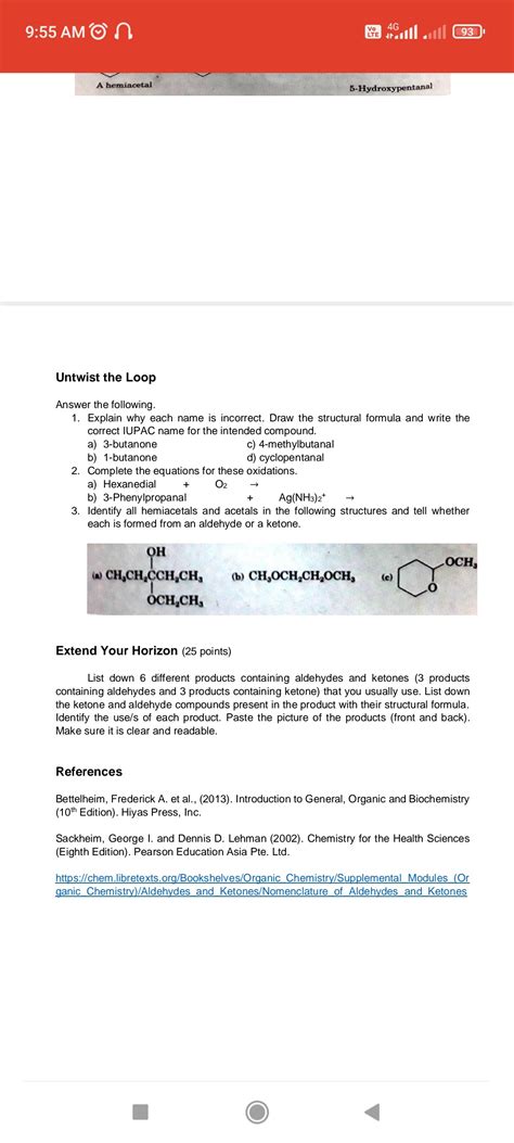 solved untwist the loop answer the following 1 explain why each name
