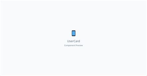 User Card Component For React With Mui User Card Component For React With Mui