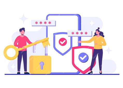 Premium Vector Password Secure Access Flat Illustration Vector